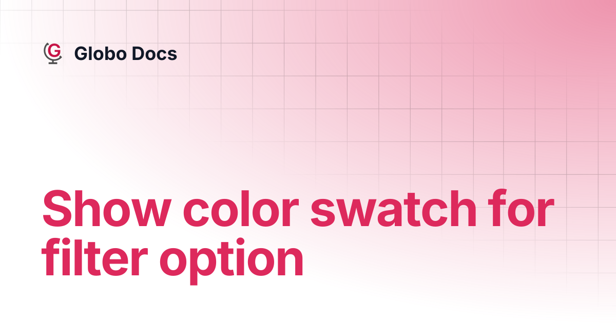 Show color swatch for filter option | Smart Product Filter & Search ...